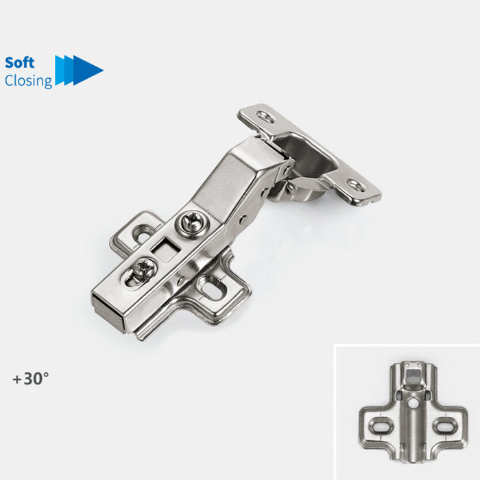 Winnec +30 Degree Soft Closing Hinge with Mounting Plate