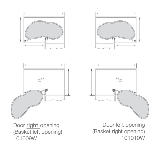 Swing Trays - Kidney Shape | Winnec Kitchen Hardware and Solution