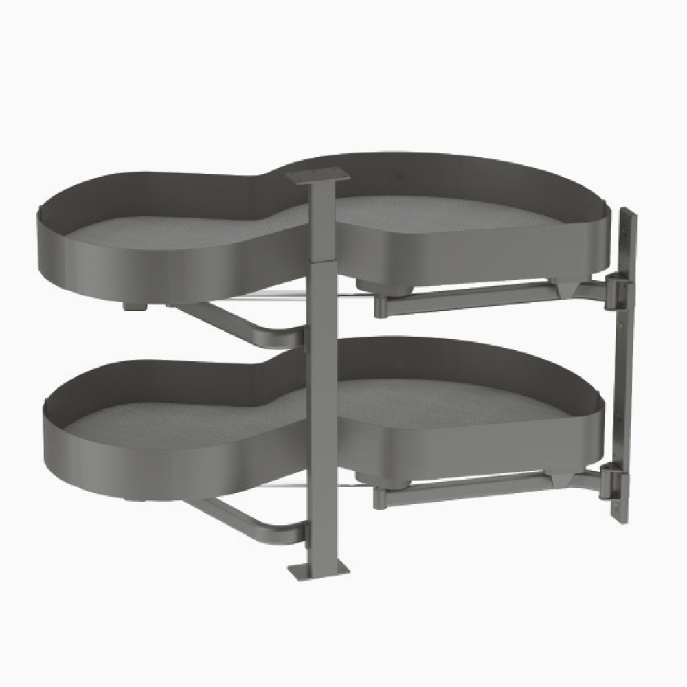 Corner Kidney Shaped - Pull-out Lazy Susan for Pie-shaped Corners