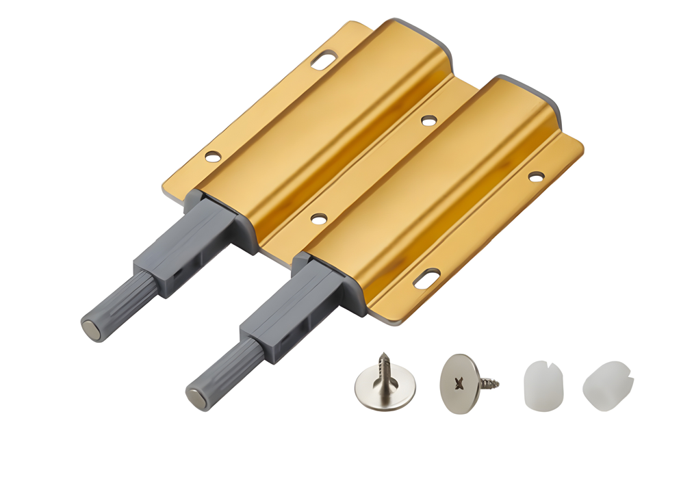Push Latch Double Head (Gold) | Winnec Kitchen and Closet Hardware